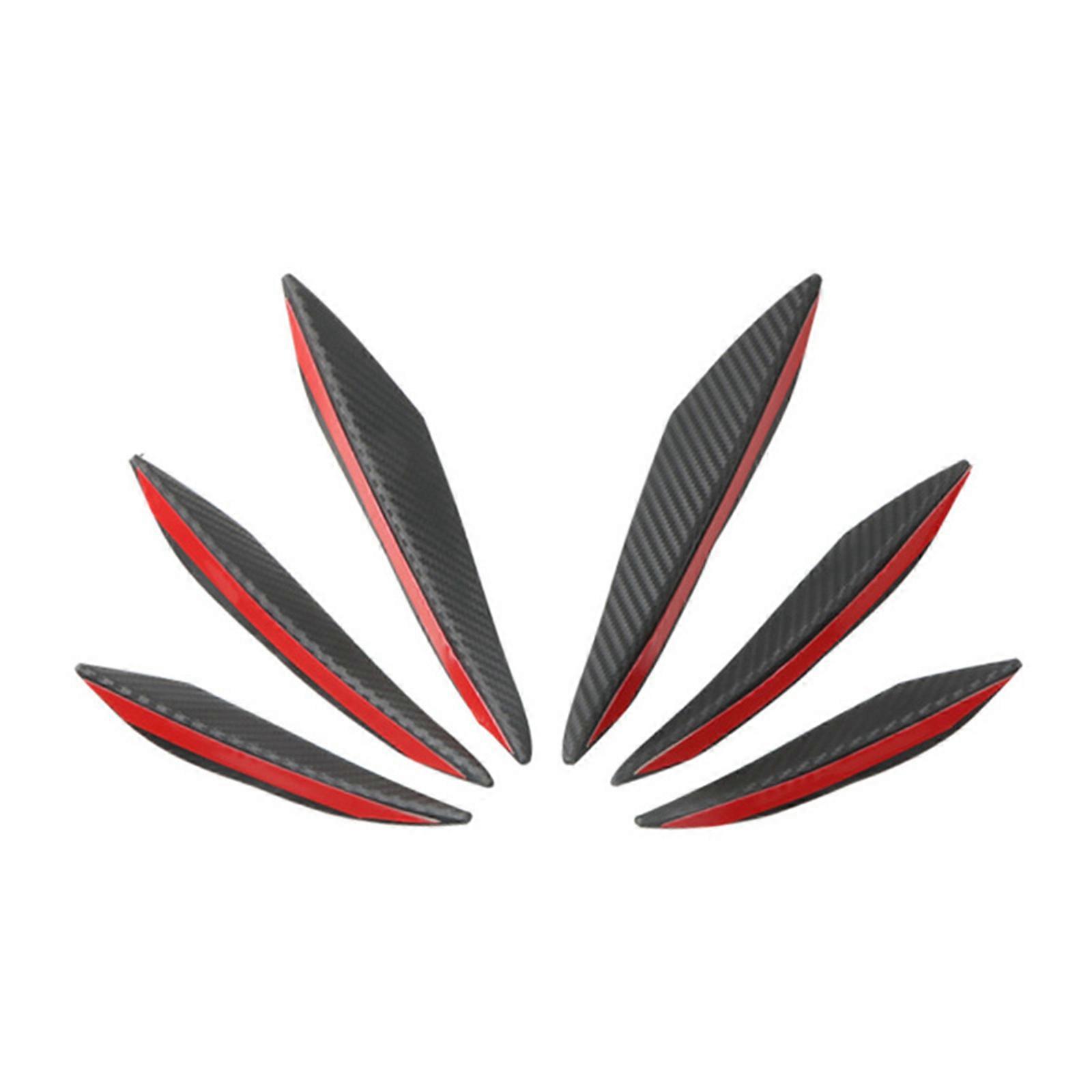 Car Front Bumper Lip Splitter Self-Adhesive Fins Body Spoiler Universal ...