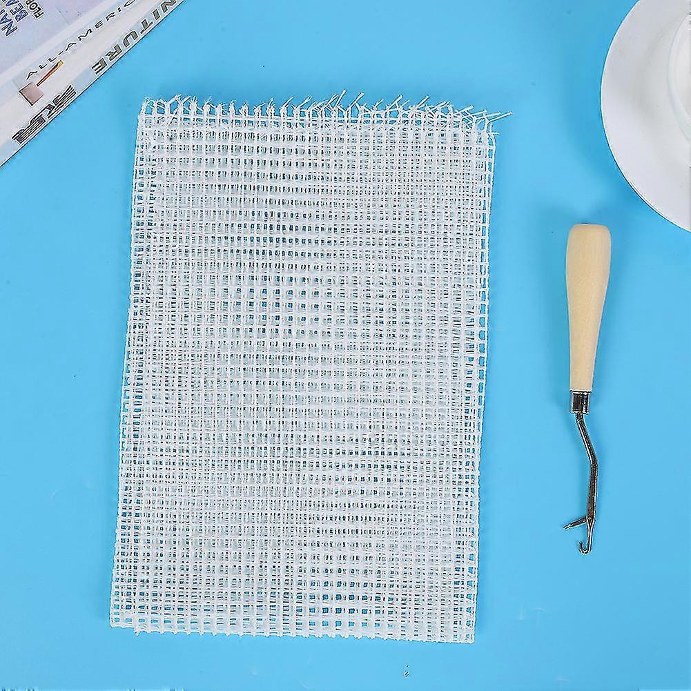 Crochet Hook Set With Wood Handle + Mesh Cloth (50x50cm) | Fruugo UK