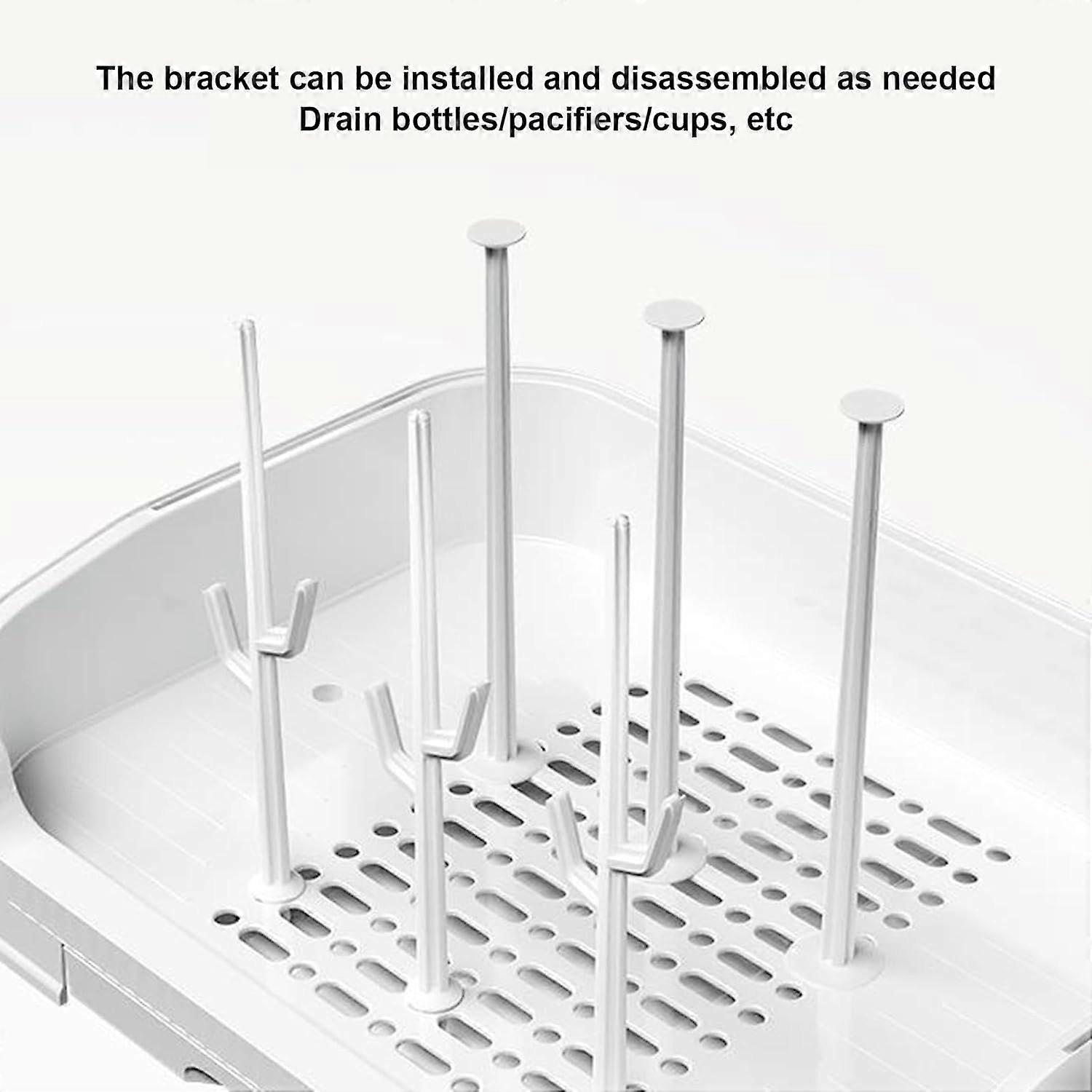 Baby Bottle Storage Box, Baby Bottle Dryer Rack with Removable Water ...