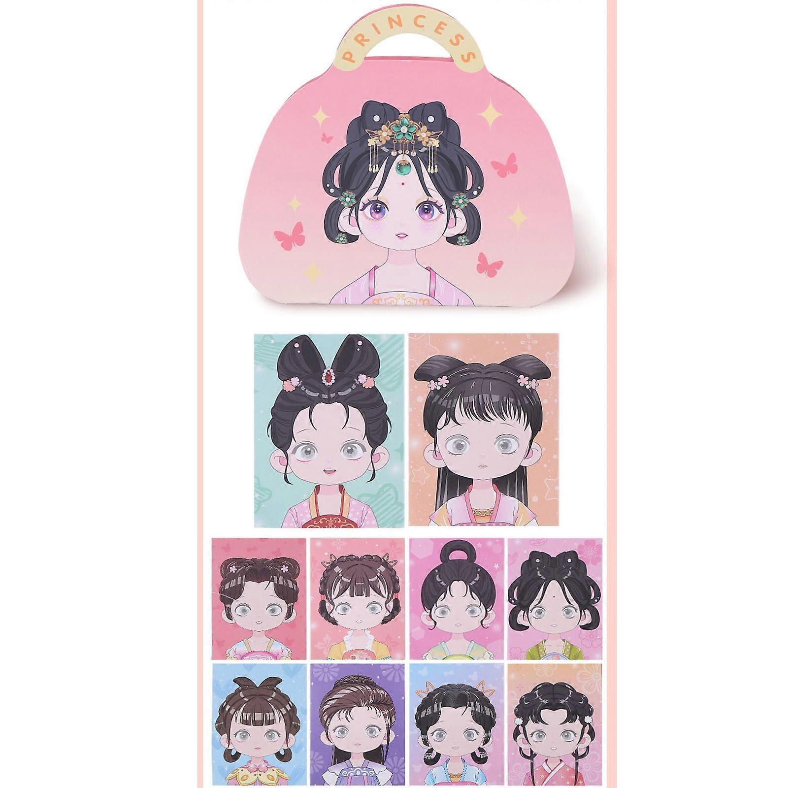 Make Up On Paper Toys For Girls Dress Up Game Set Cart Make Up Game ...