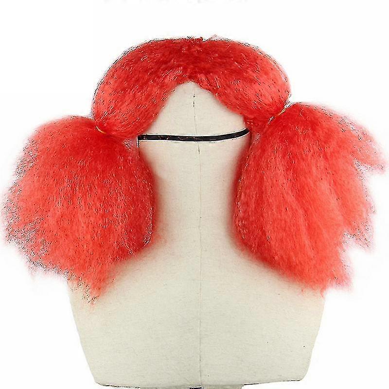 creepy Evil Scary Halloween Clown Mask Red Hair Cosplay Prop | Fruugo UK