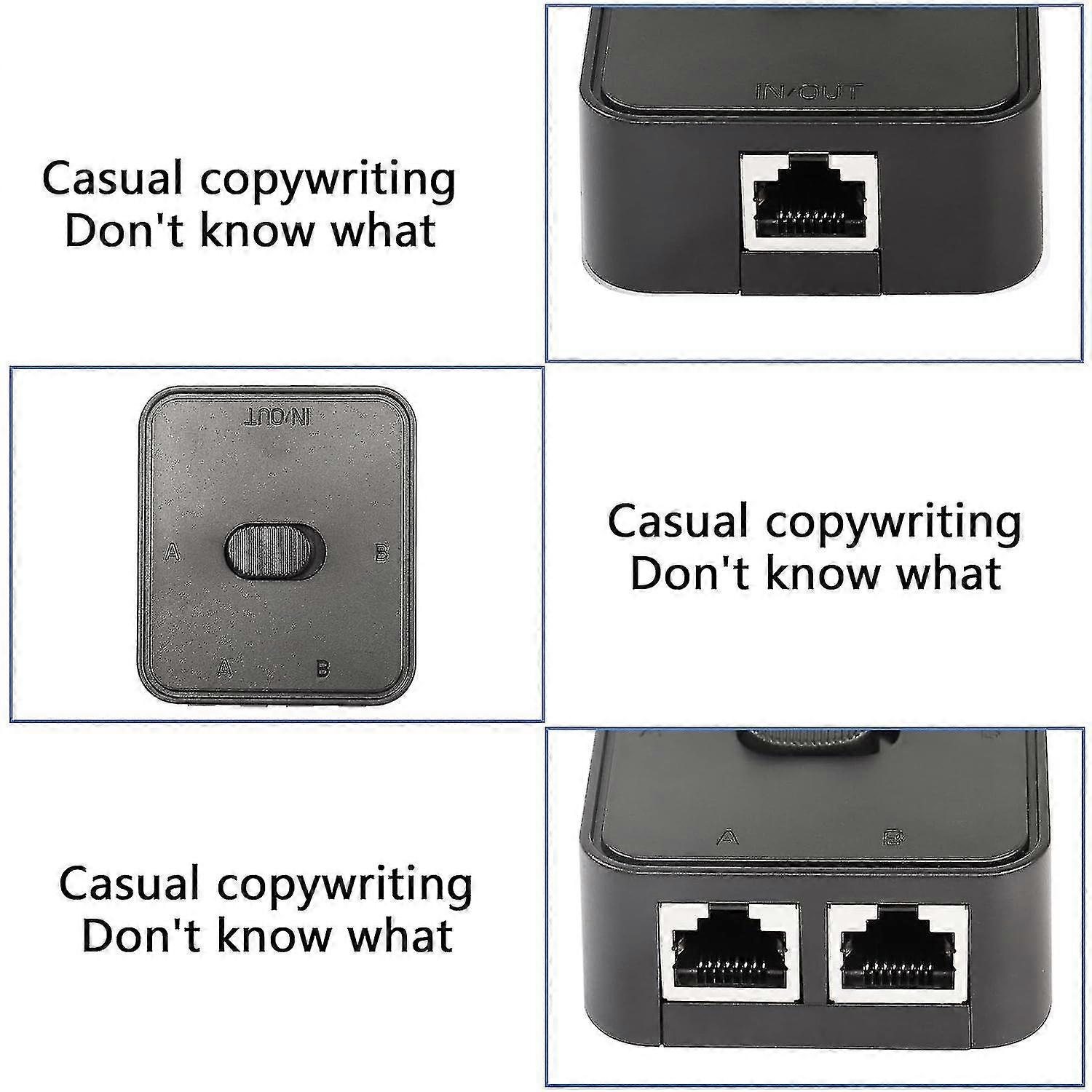 Hywell Network Lan Switch 2 Ports, Rj45 Network Key-press Switch ...
