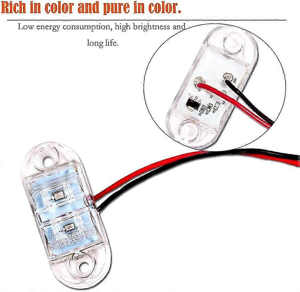 Side Marker Lights Led Clearance Lights For 12v 24v Universal Trailer ...