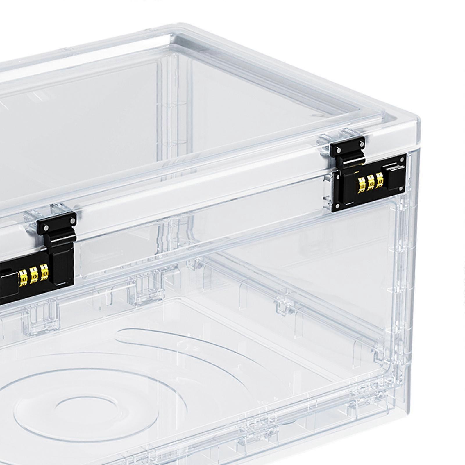 Transparent Box with Password Lock Containers Clear Lockable Storage ...
