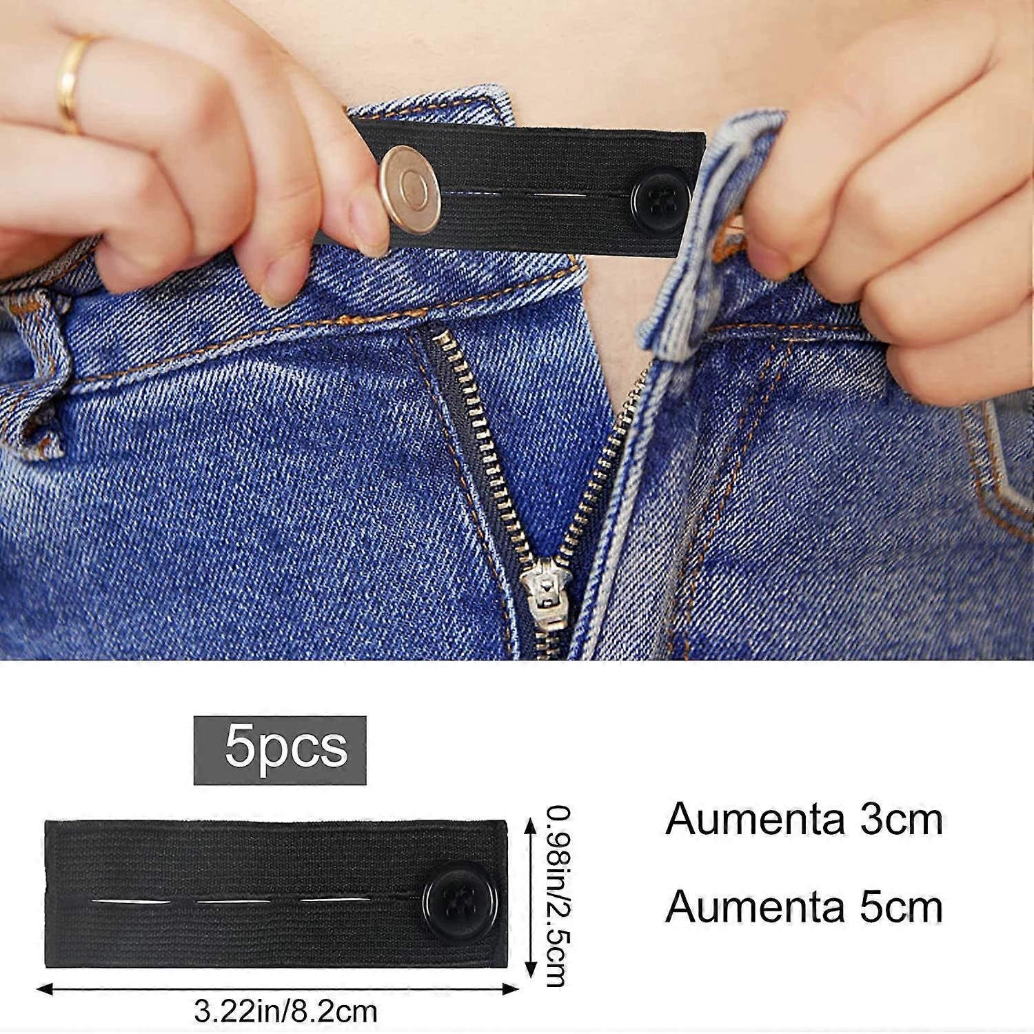 Belt Extender for Jeans and Pants, 5 Pack Button Waist Extender Pants ...
