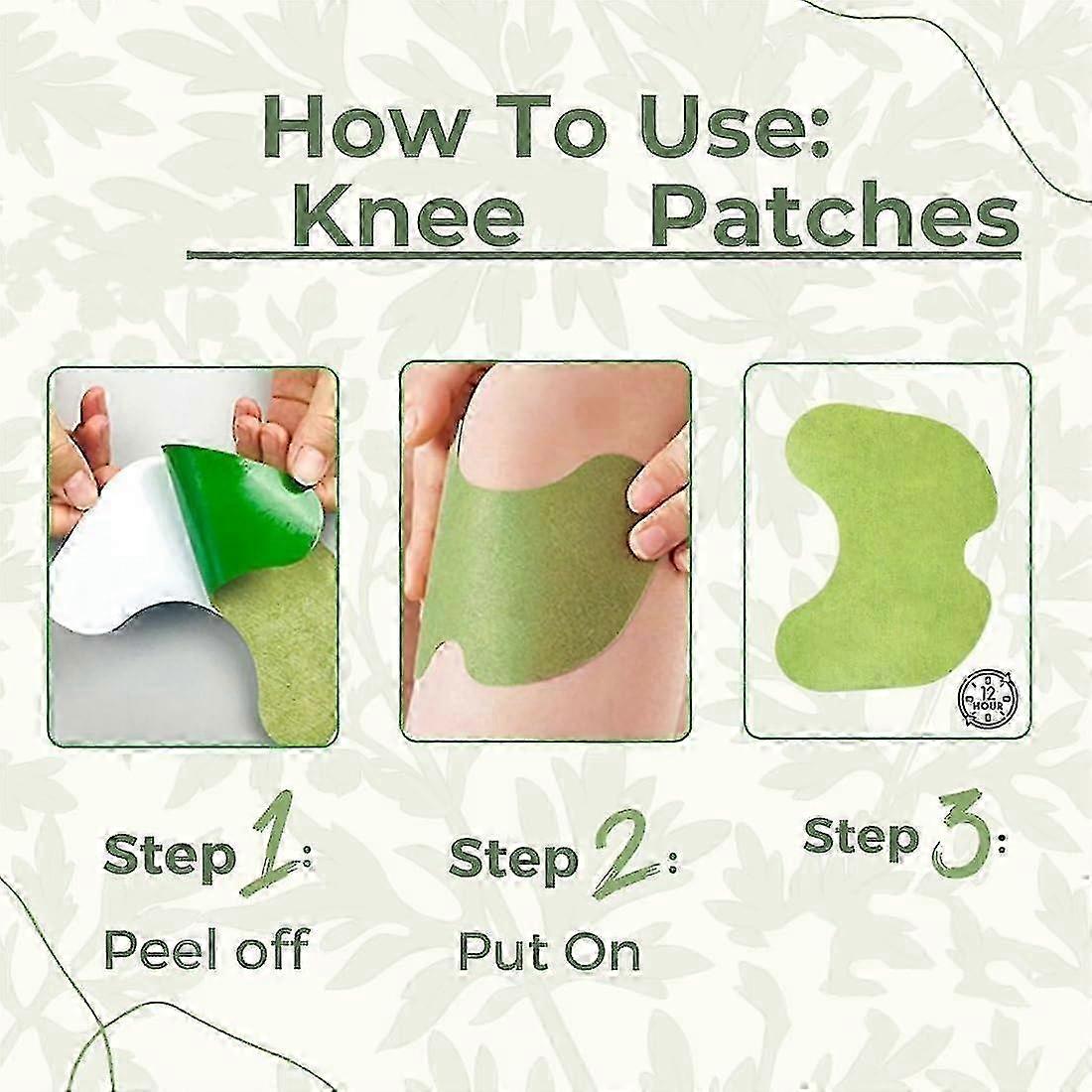 Knee Pain Relief Patches, Warming Herbal Plaster Pain Patches, Knee Heat Patches, Wormwood ...