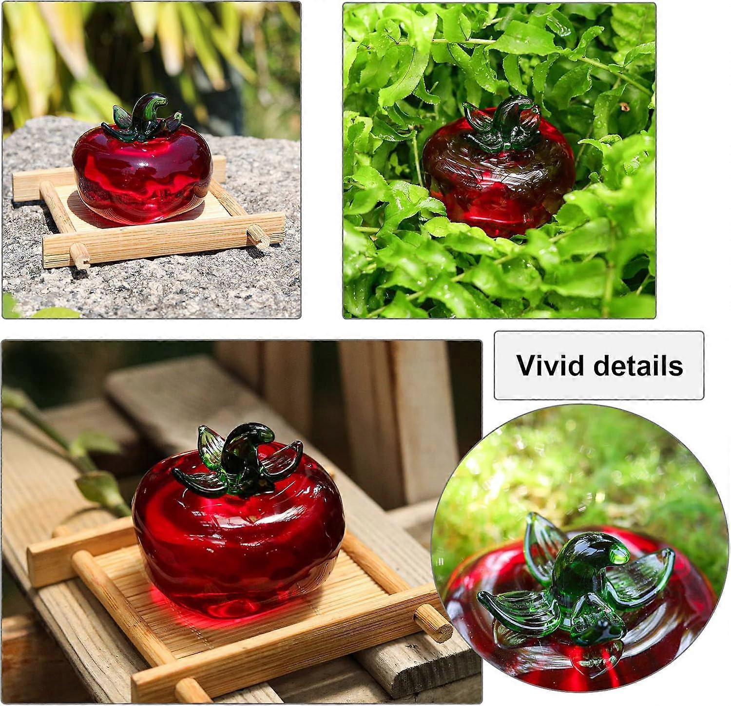 Glass Mini Tomatoes Collectible Figurines Paperweight Crystal Fruit ...