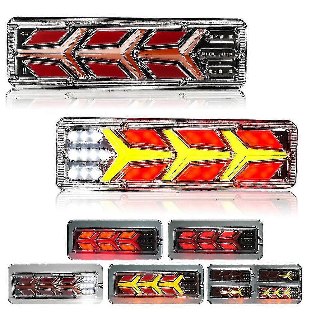 2pcs Waterproof 12v Trailer Truck Led Rear Taillight Boat Rv Caravan ...