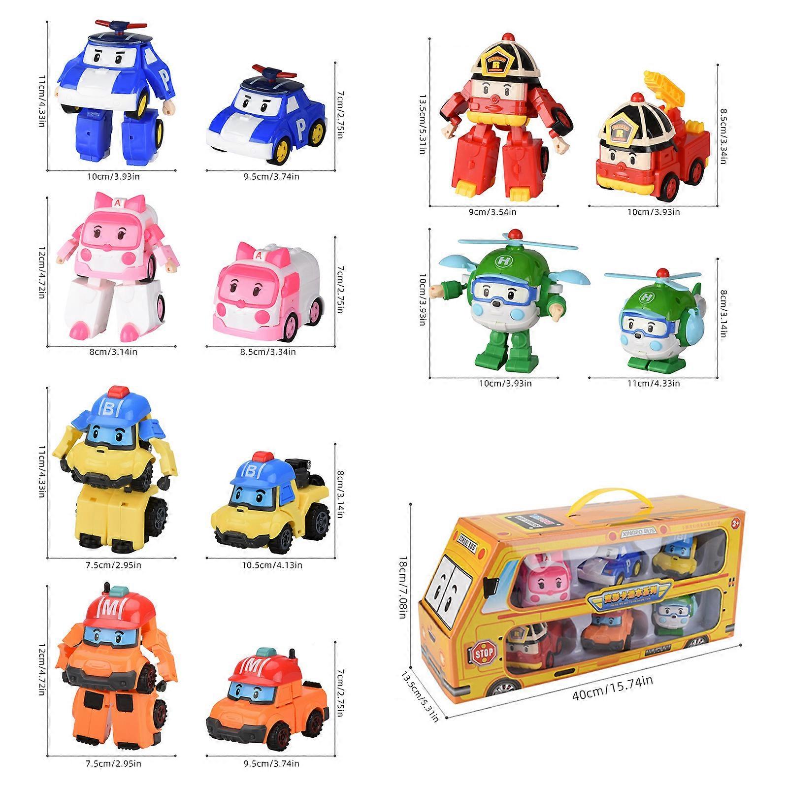 Metamorphic Robot Bus Gift Box With Sliding Police Car Toy Suit | Fruugo UK