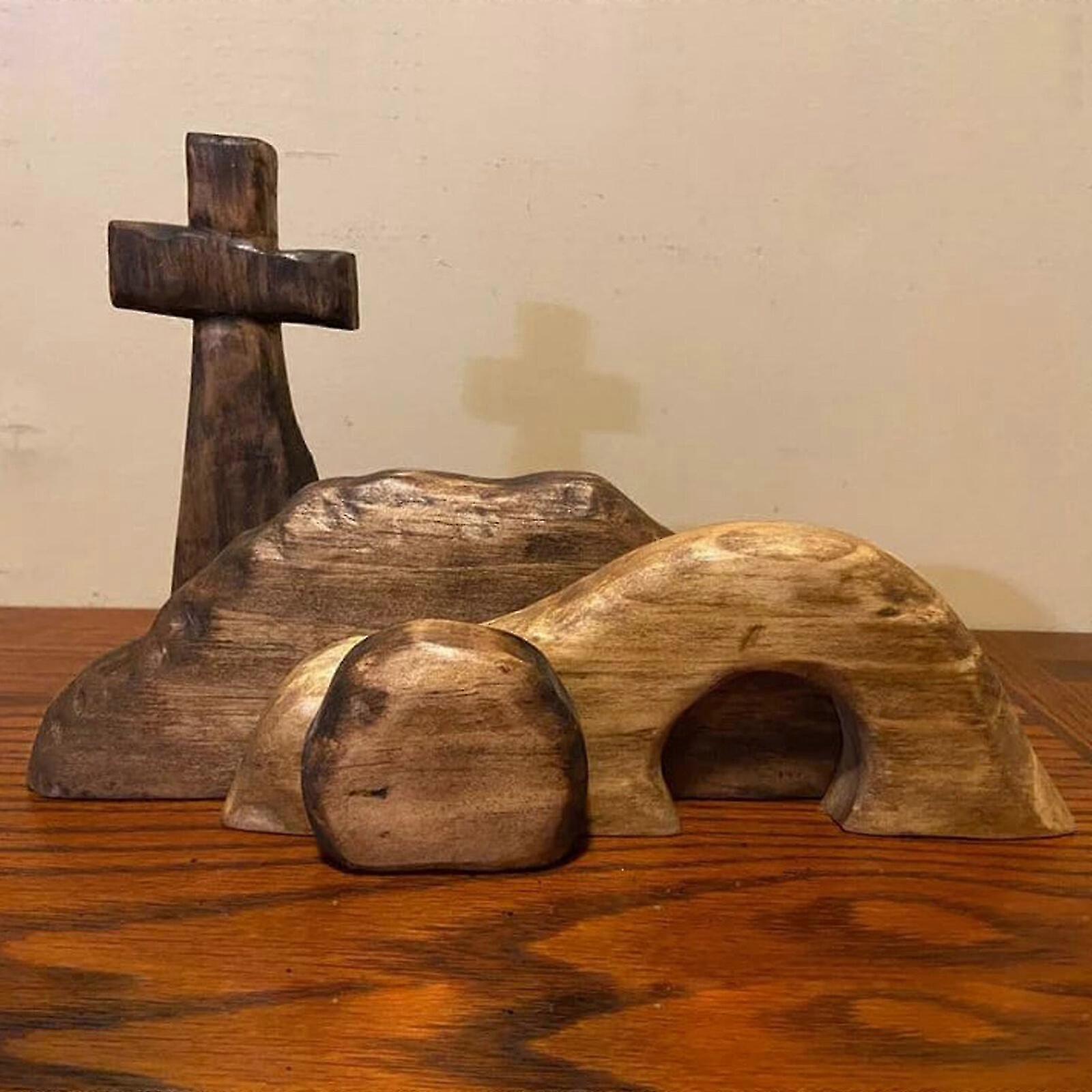 Easter Resurrection Scene Set - The Empty Tomb Easter Scene and Cross ...