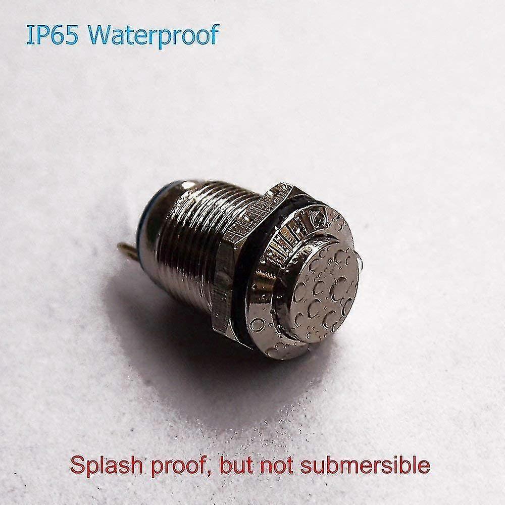 4pcs Momentary Push Button Waterproof Stainless Steel Push Button On ...