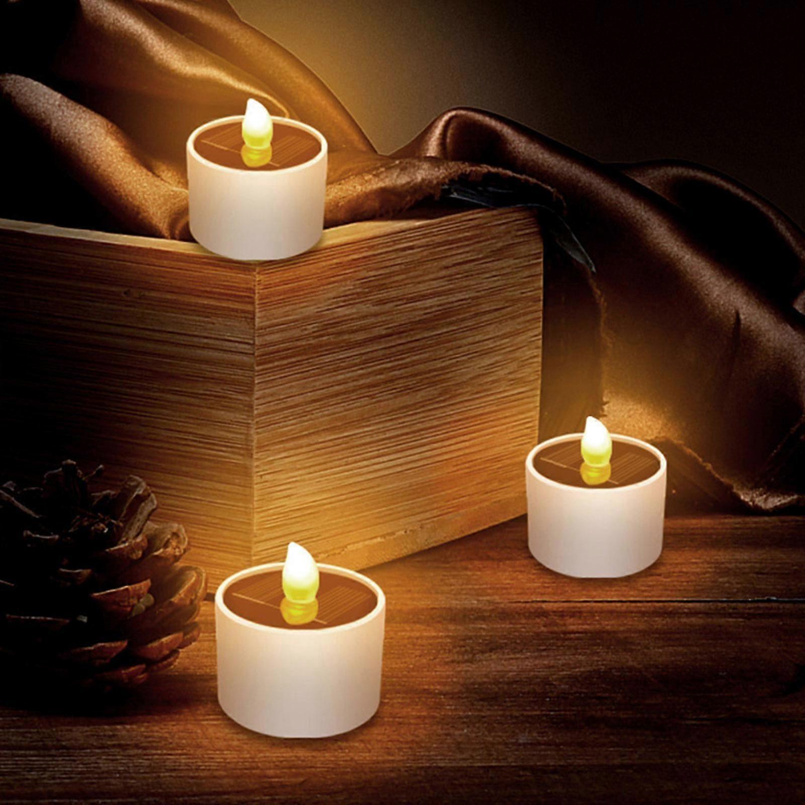 Solar Tea Lights for Outdoors, Pack of 6 Solar Candles, Outdoor ...