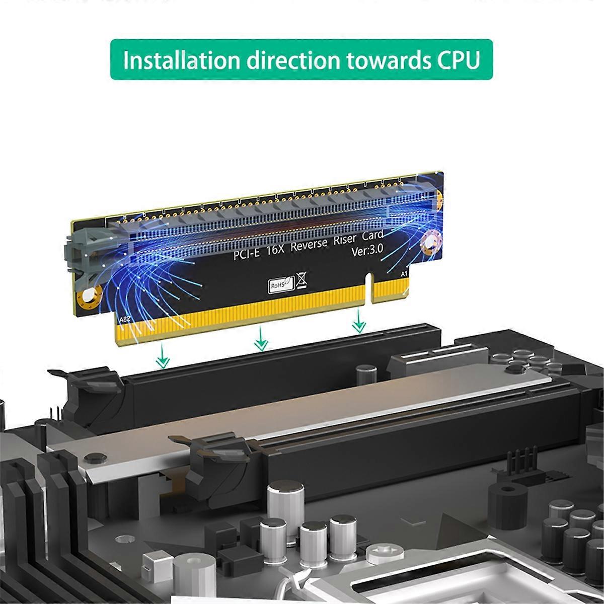 PCI-E 16X 3.0 90 Degree Reverse Male to Female Riser Card | Fruugo UK