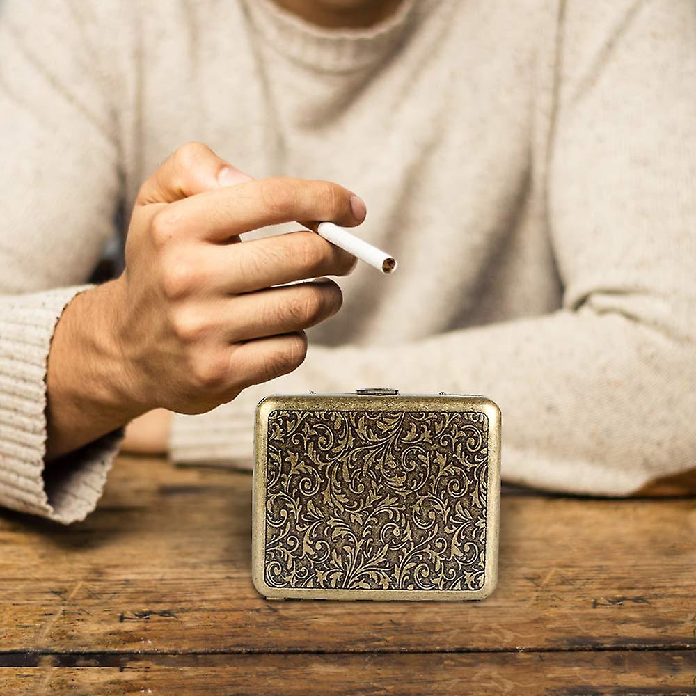 Cigarette Case Retro Metal Cigarette Box Double Sided Spring Clip Open ...