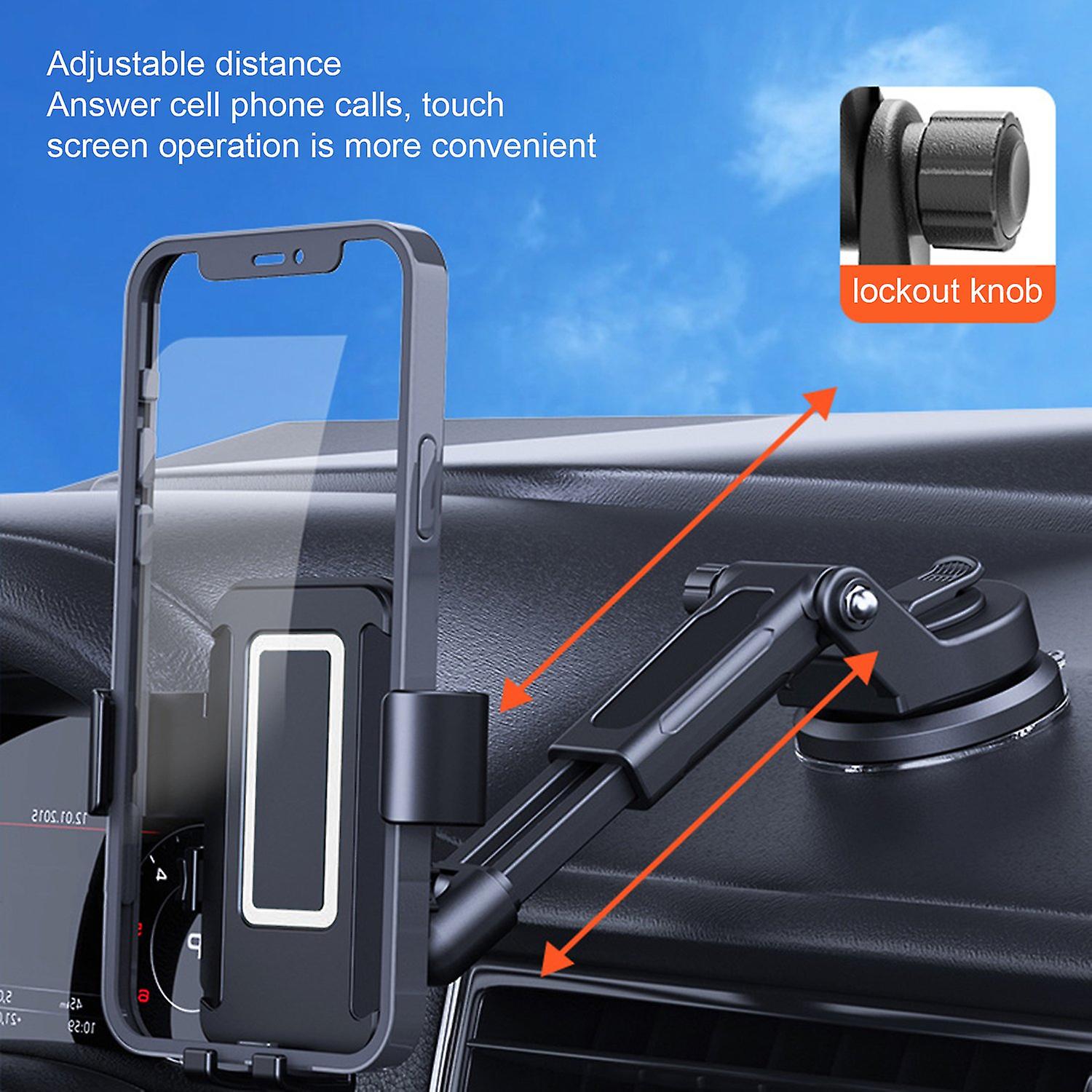 Universal Car Phone Mount Super Suction Cup Telescopic Design Handsfree ...