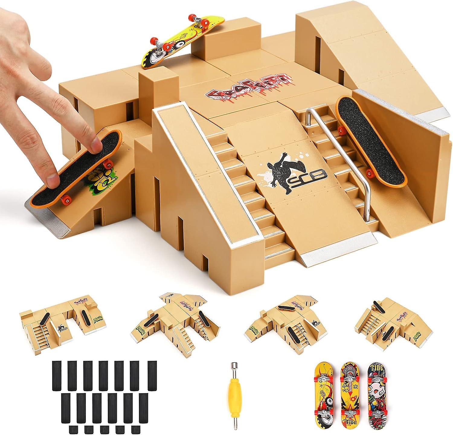 Fingerboard Skatepark Finger Skate Park Kit for Kids Mini Skateboards Kids Toy Gift | Fruugo UK