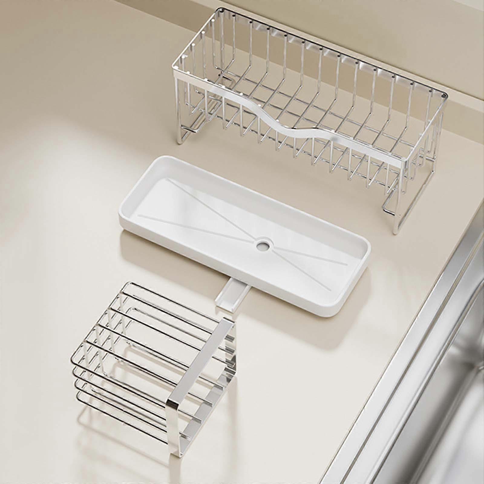 Kitchen Sponge Holder Sturdy with Drain Tray for Bathroom Kitchen ...