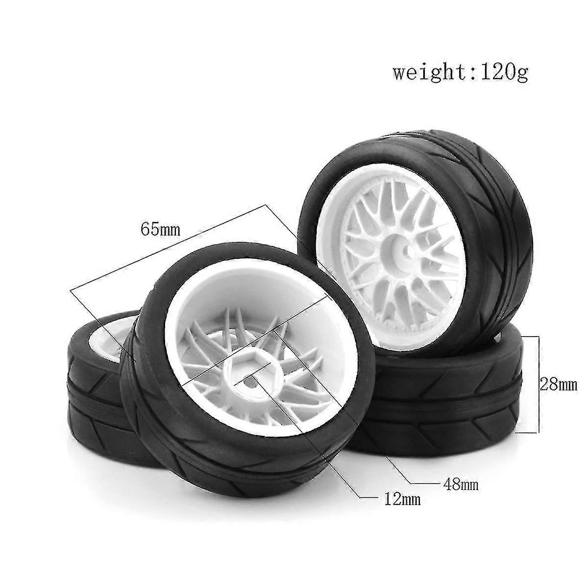 1/10 Rc Drift Tires 65mm On Road Racing Car Wheels Tyres For Tt01 Tt02 ...