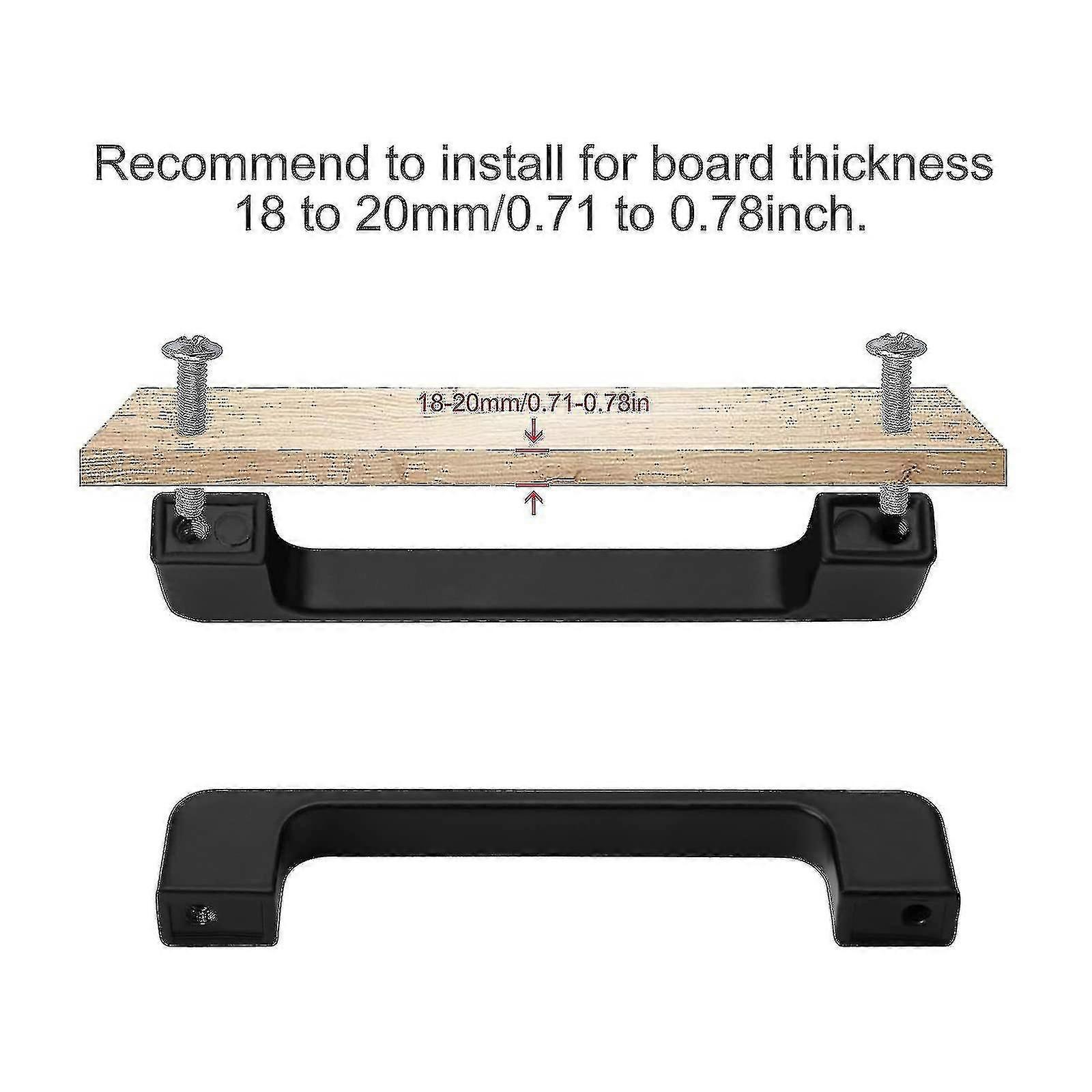 10 Pieces Cabinet Handles Black With Screw For Kitchen Cupboard ...