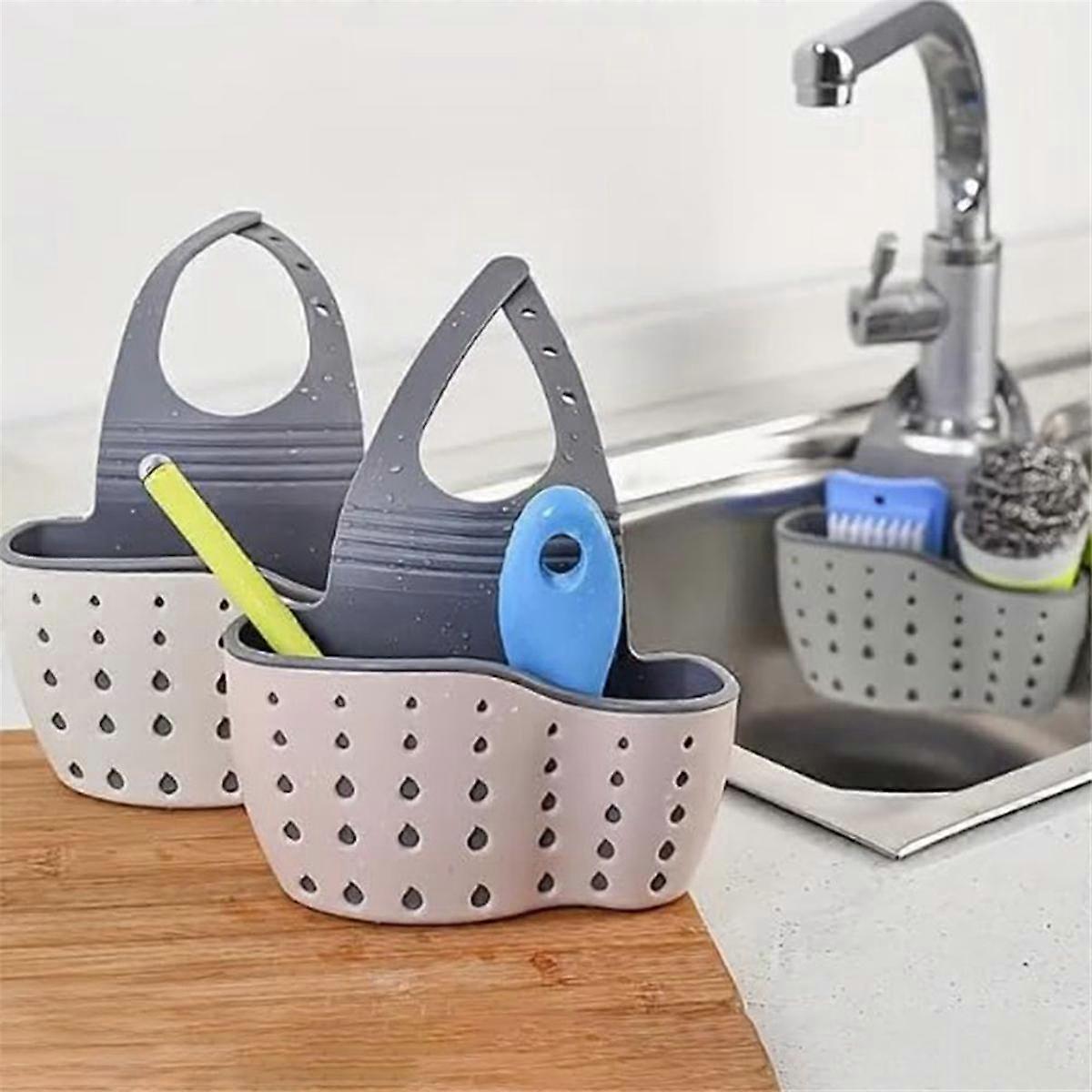 Hanging Basket, Sink Sponge Rack, Sink Organizer, Silicone Storage Box ...