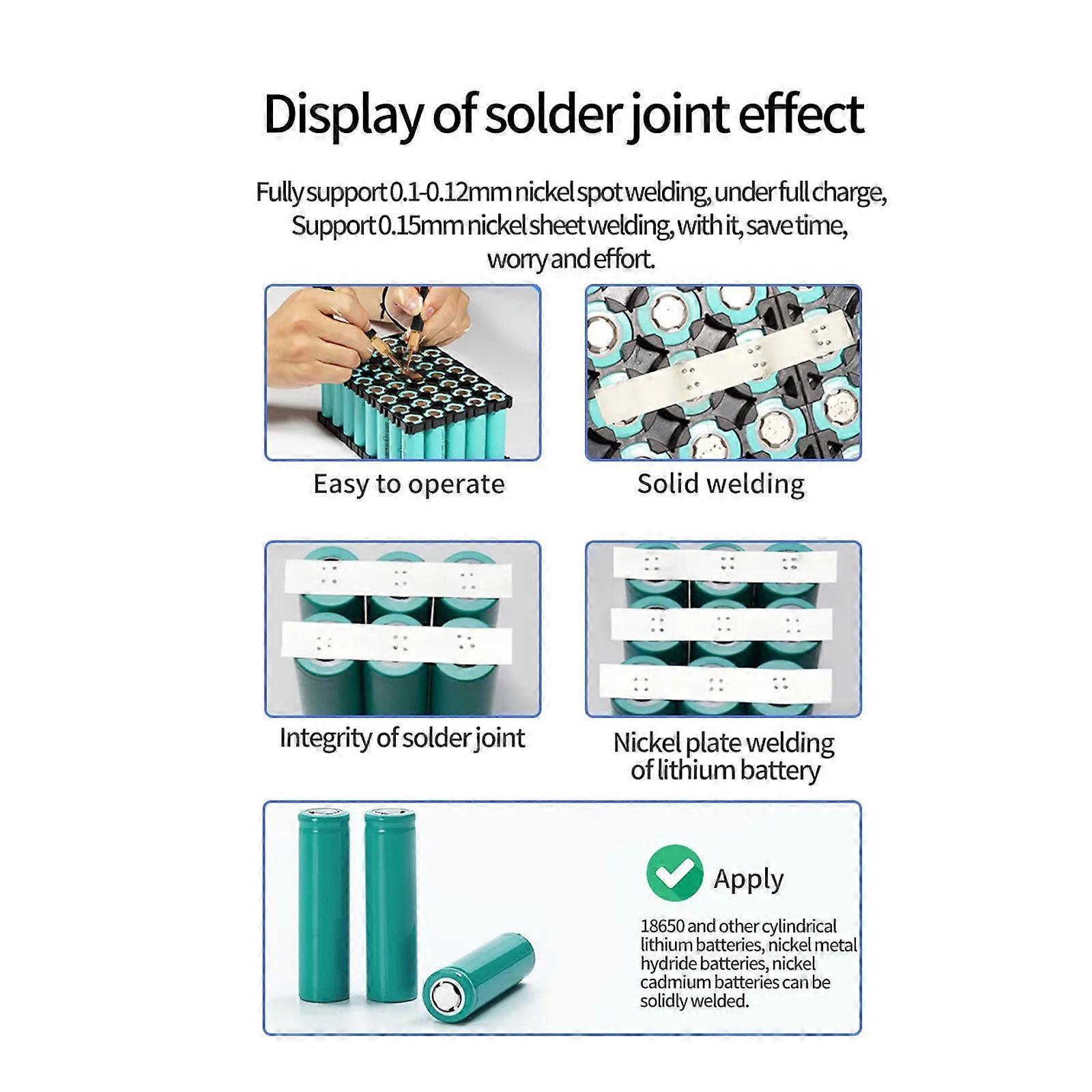 DH30 Handheld Spot Welder Adjustable 30 Gears Portable OLED Screen Spot ...