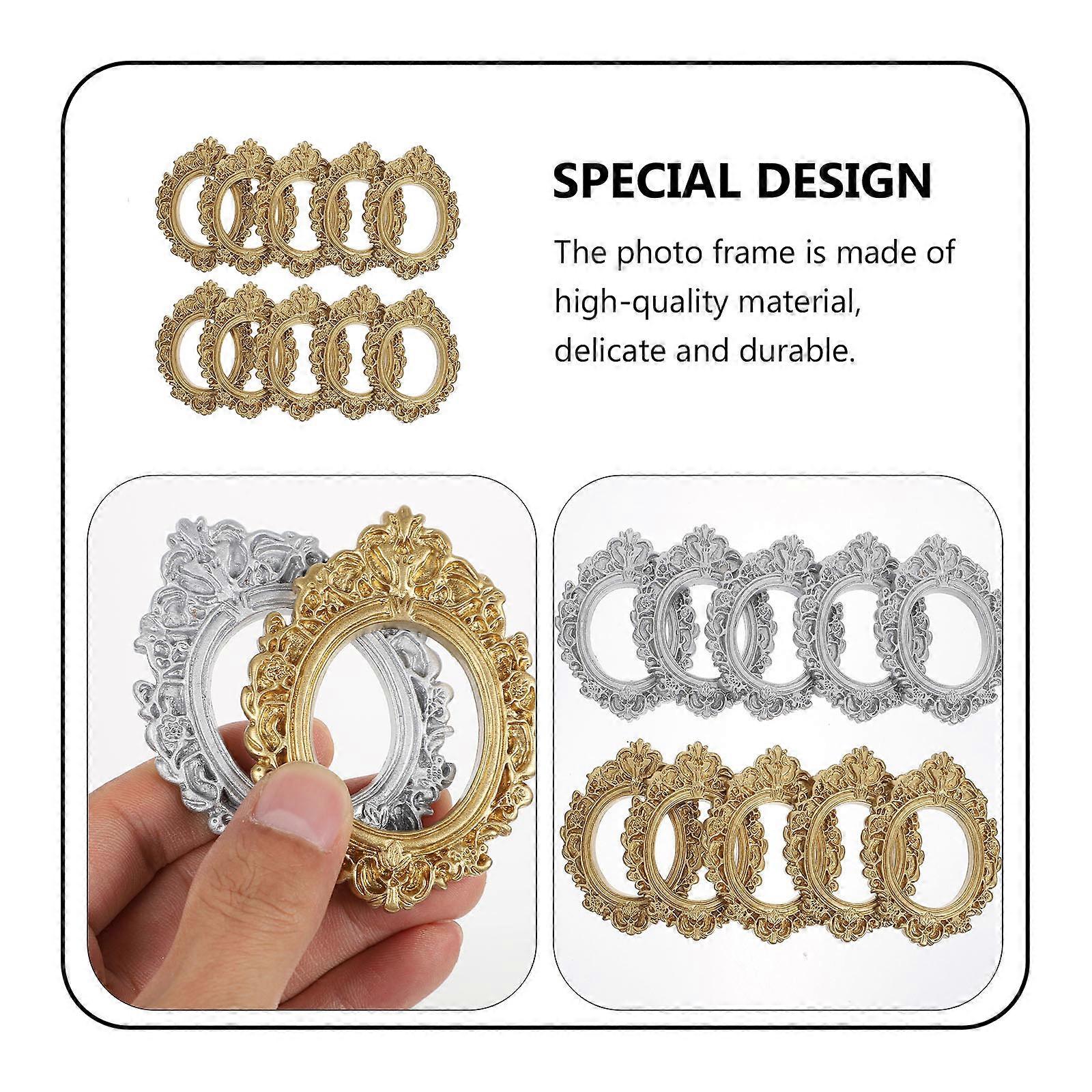 12pcs DIY Miniature Photo Frames Jewelry Accessories Handicraft Resin ...