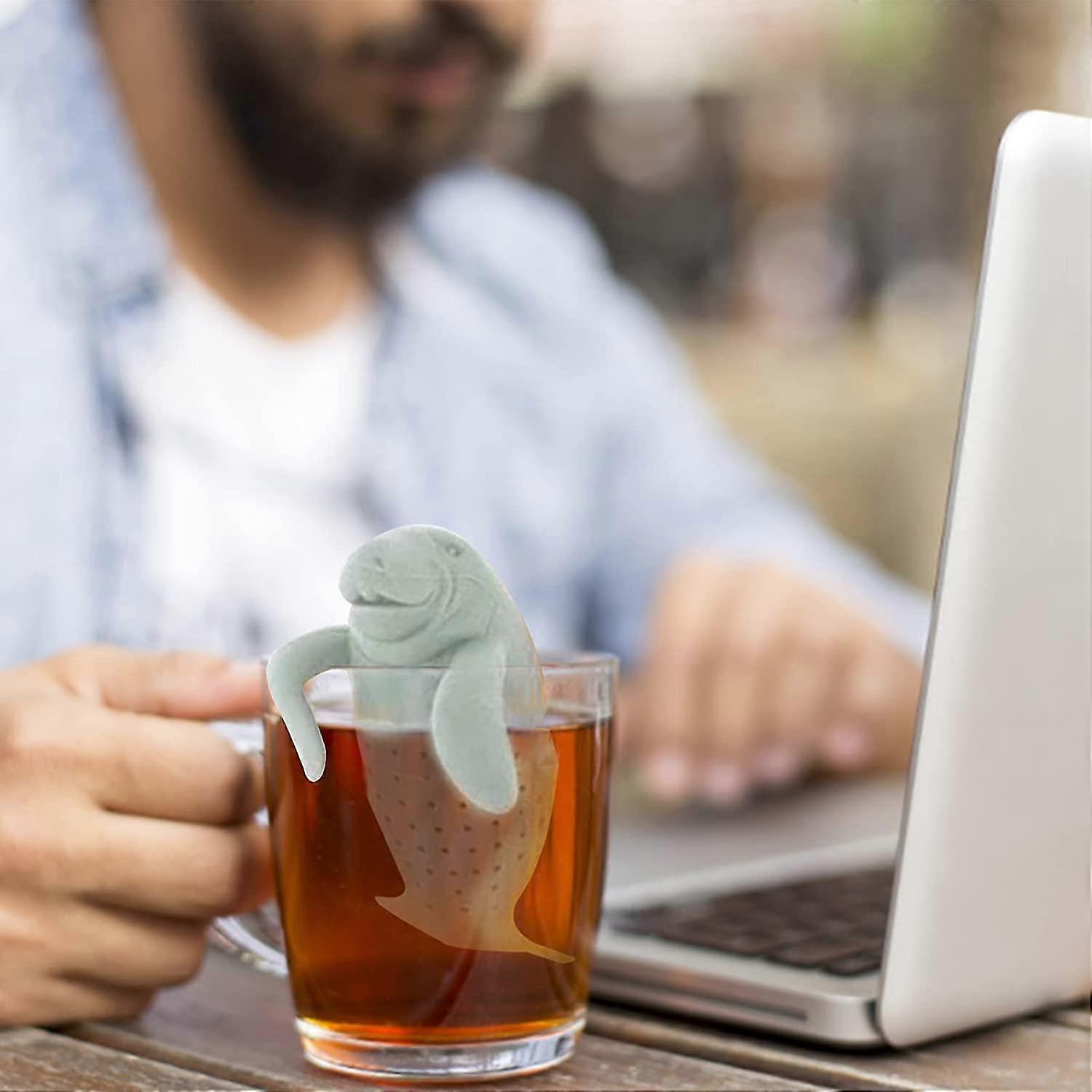 Manatee Tea Strainer, Silicone Tea Infuser, Cute Loose Leaf Tea Steeper ...