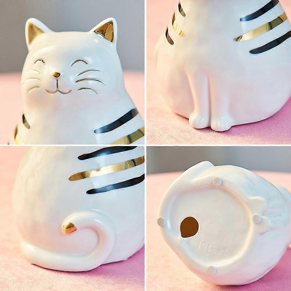 Ceramic Cat Flowerpot Creative Vase Animal Sculpture Plant Pots ...