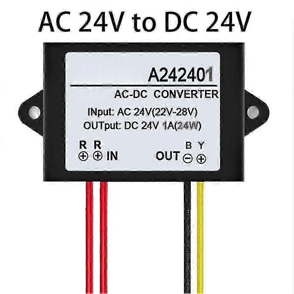 Ac 24v To Dc 24v 1/2/3a Mini Waterproof Power Supply Converter Adapter ...