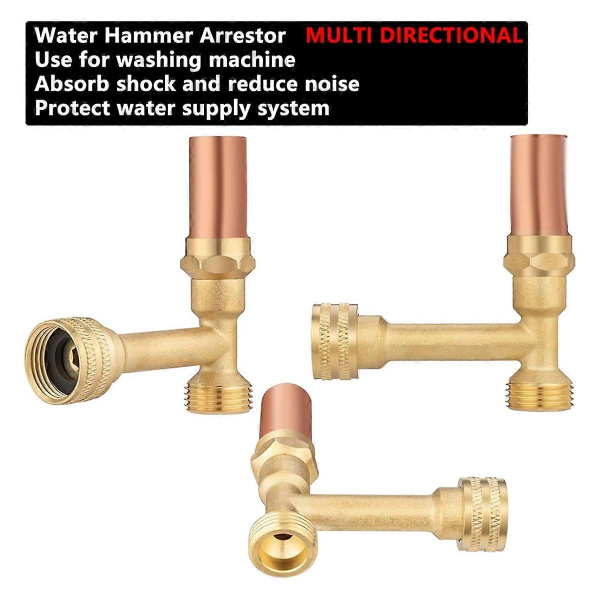 (2 Pack) Water Hammer Arrestor for Washing Machine and 3/4 Inch Garden ...