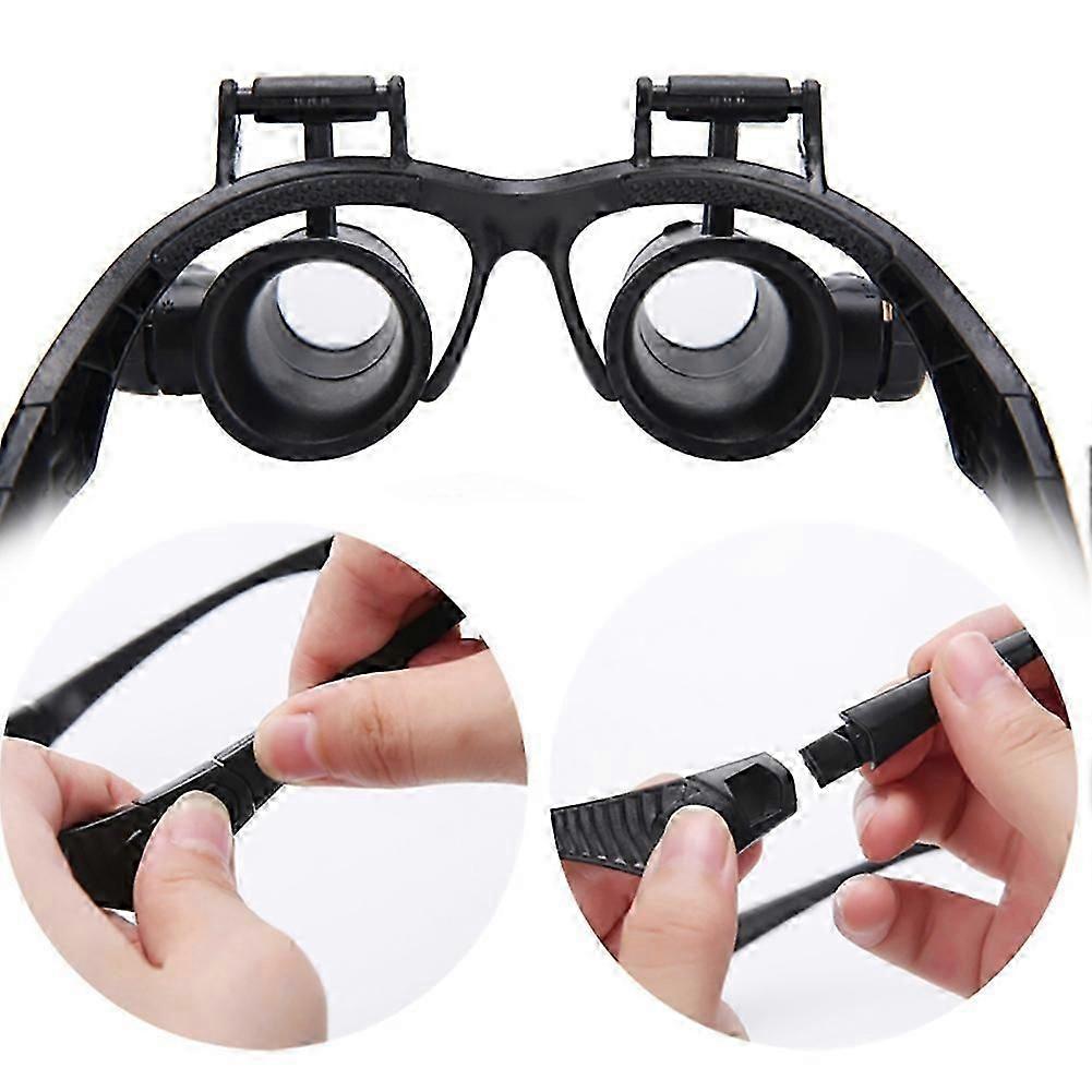2.5X 4X 6X 8X 10X 15X 20X 25X LED Glasses Magnifier Magnifying Repair ...