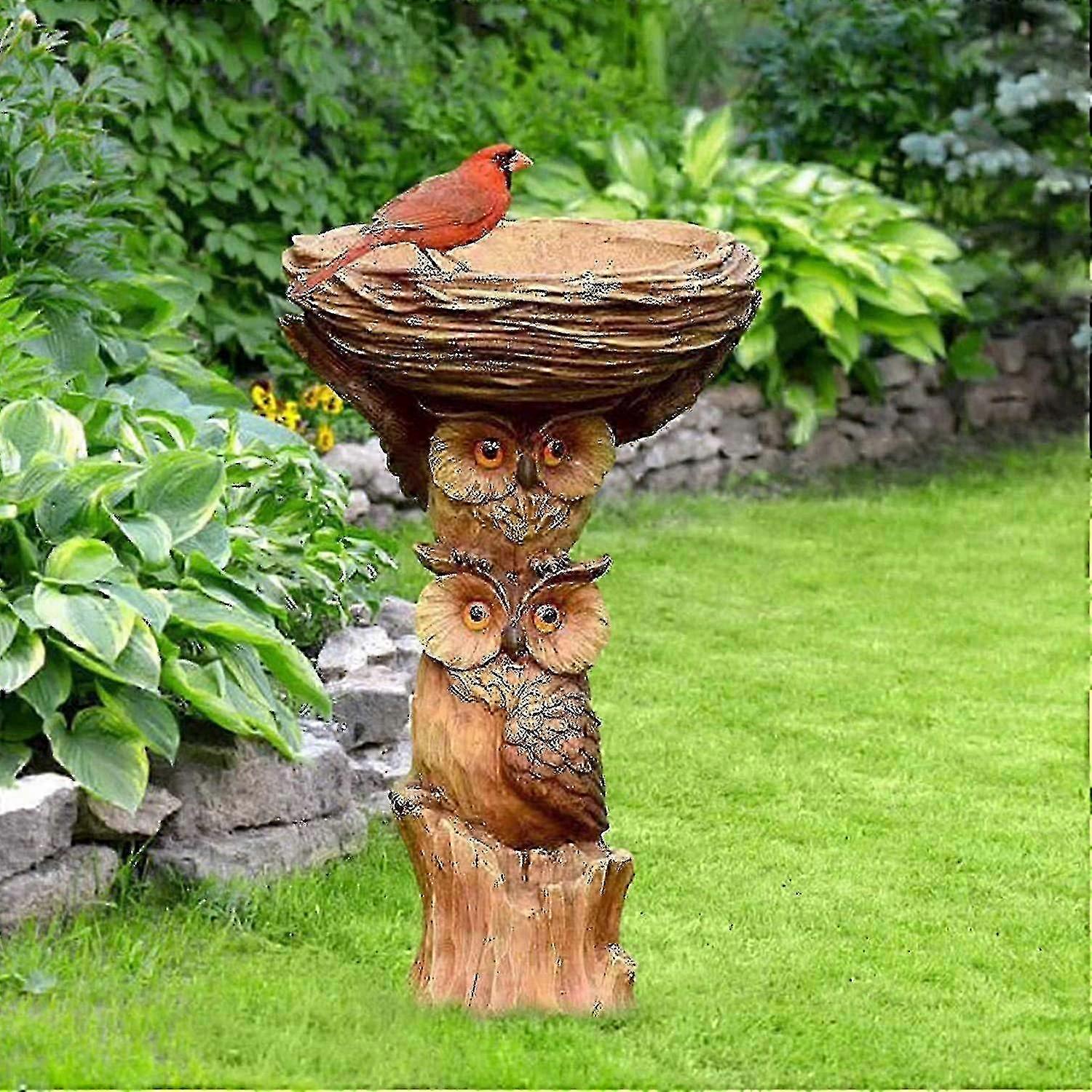 2025 Outdoor Bird Pot With Bird Decoration Light Garden Bird Pot Statue ...