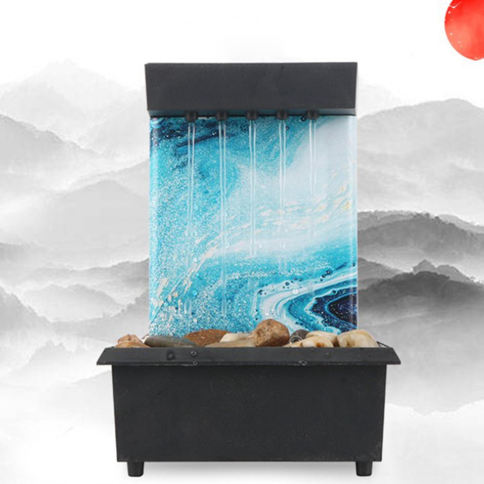 Waterfall Scene Tabletop Feng Shui Meditation Waterfall Fountain Style ...