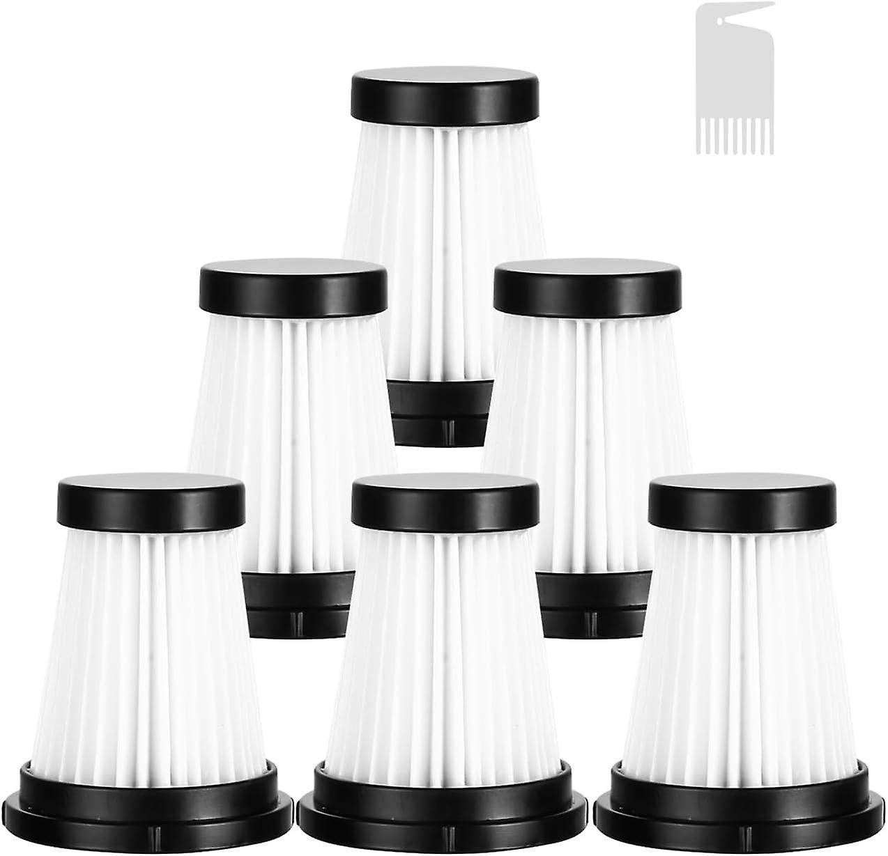 6 Pieces HEPA Filter Replacement and 1 Piece Cleaning Brush for Moosoo ...