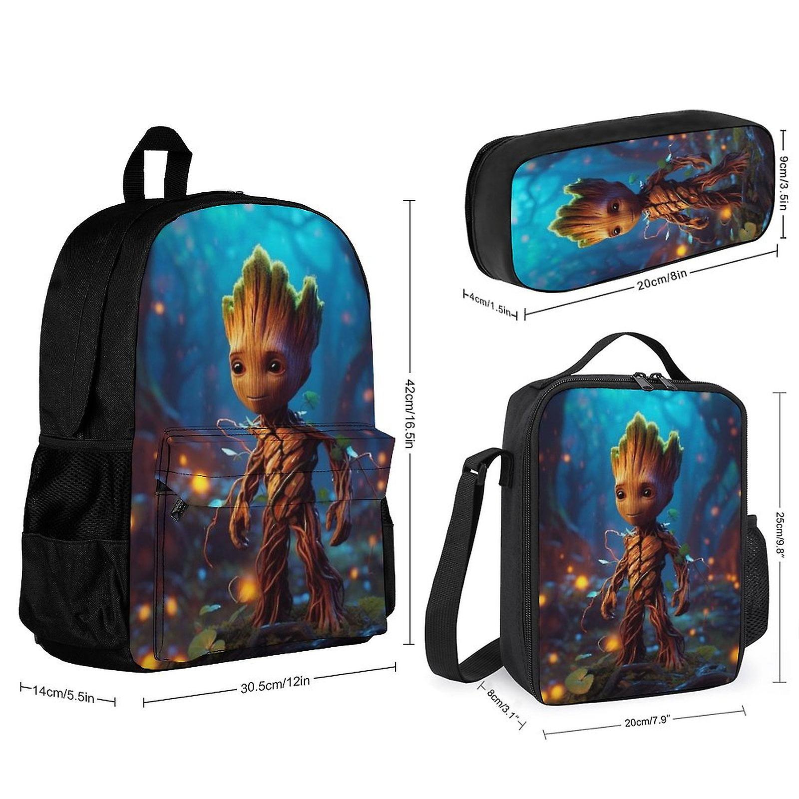 I Am Groot 3Pcs Backpacks Sets with Lunch Bag And Pencil Case | Fruugo UK