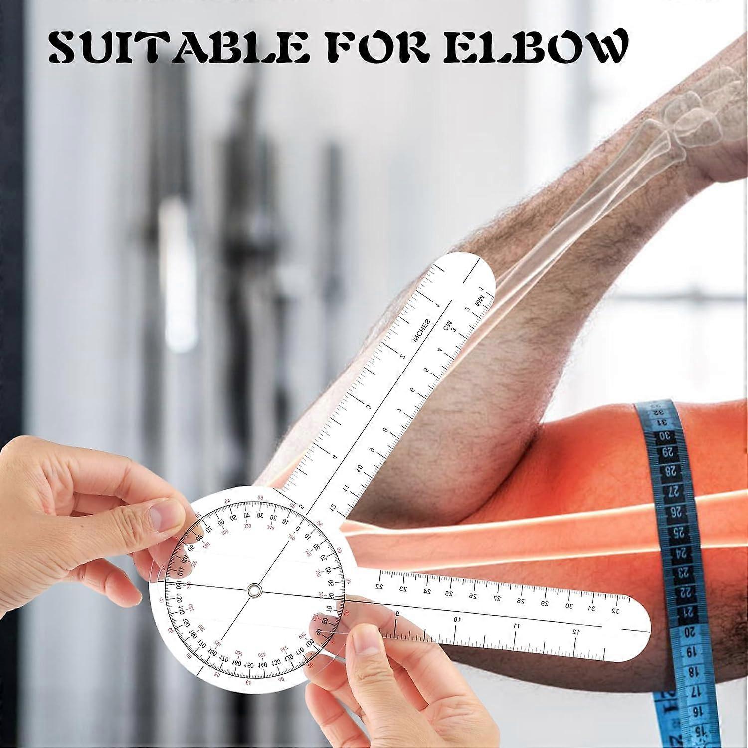 Goniometer Set, 3 Pcs of 6/8/12 Inch Physical Therapy Protractor Tool ...