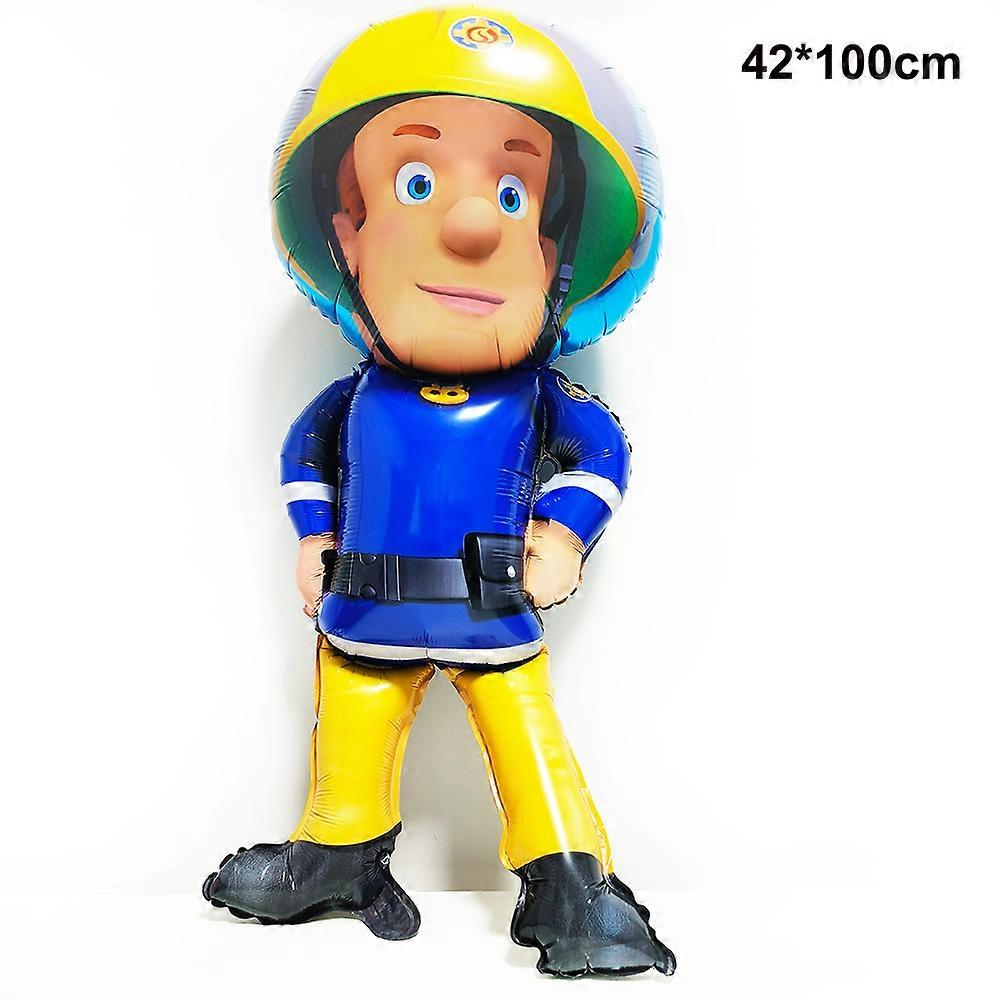 Jumbo Fireman Sam Balloons Fire Truck Foil Ballons Firefighter Themed ...