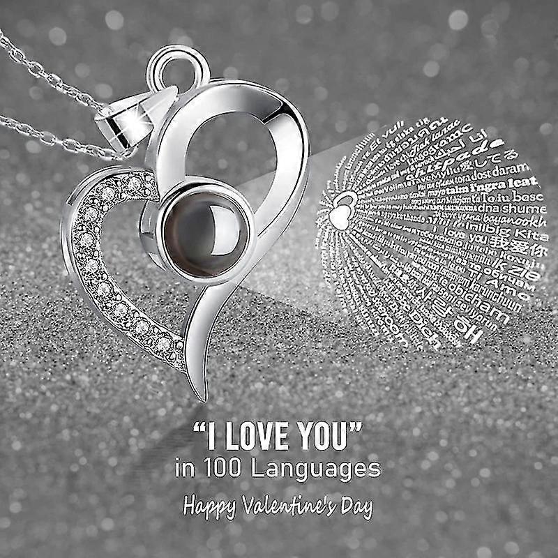 Eternal Genuine Rose With Heart Necklace And Earrings In 925 Sterling ...