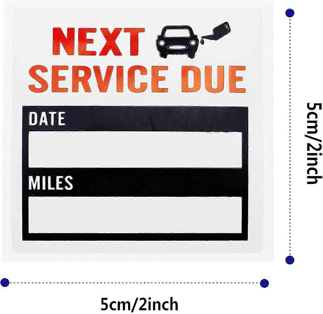 Oil Change Stickers 300 Pcs 2x2" Service Black Stickers, Next Service ...