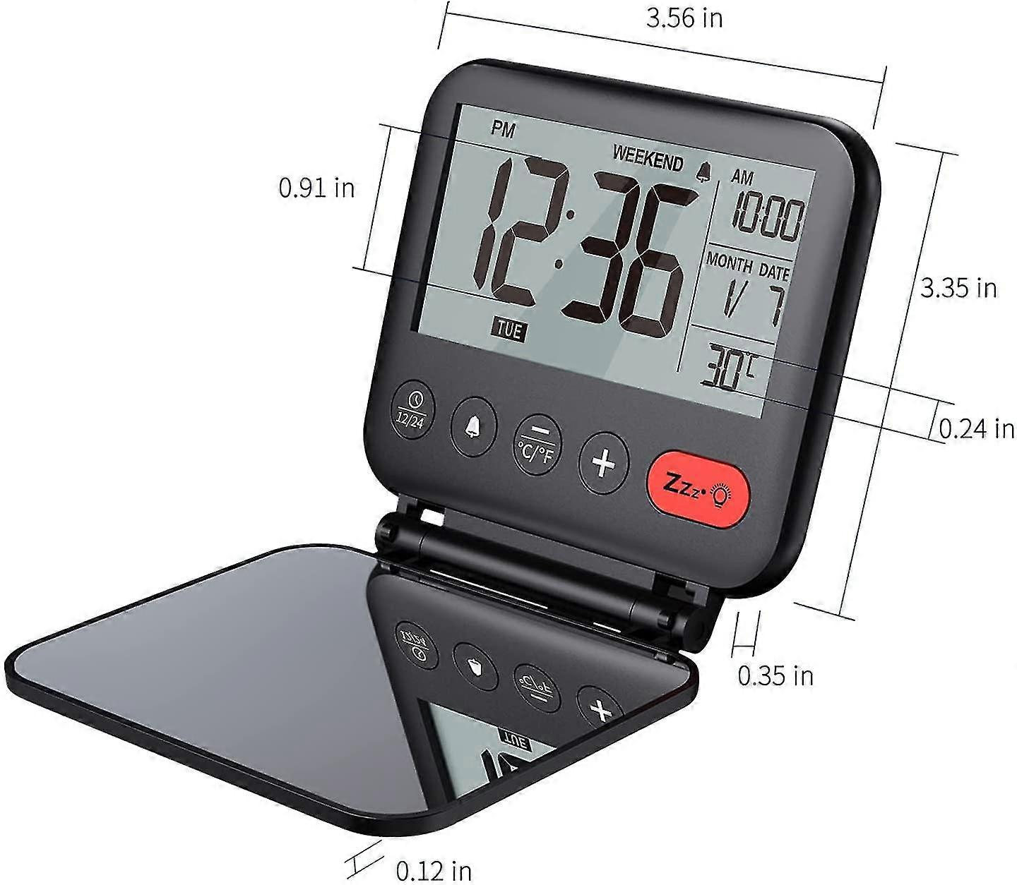 Mini Digital Alarm Clock - Modern Small Travel Alarm Clock, Operated ...