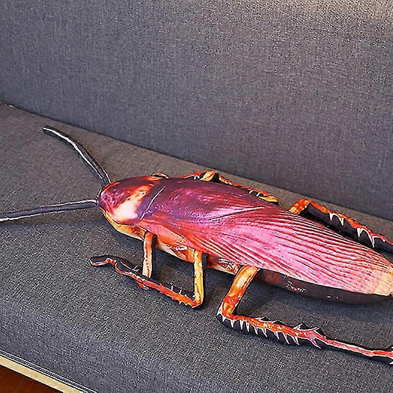 Vivid 3d Simulation Cockroach Plush Cushion Prank Props Insect Nap Toy ...