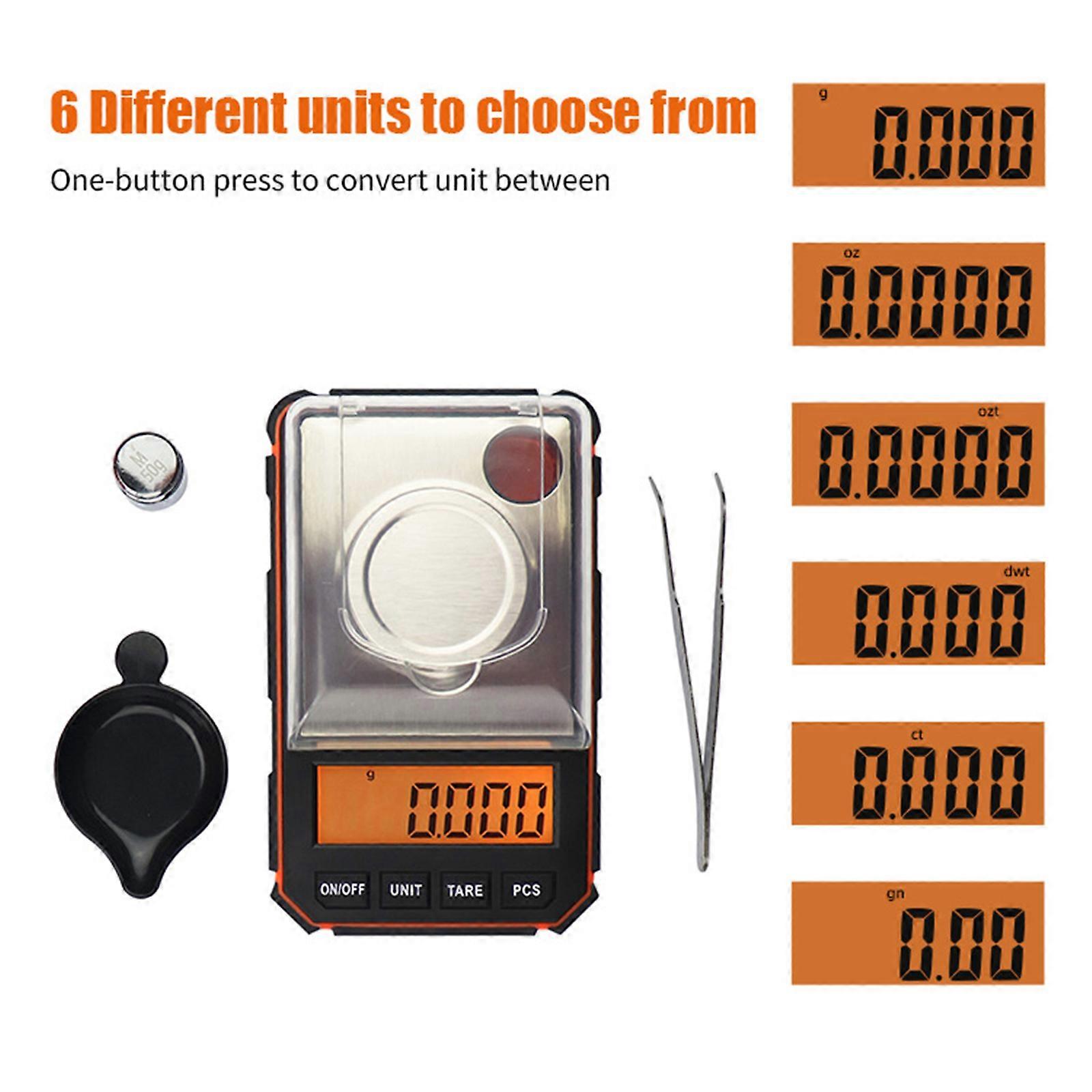"High Precision 50g Digital Scale with 0.001g Accuracy for Gold Jewelry ...