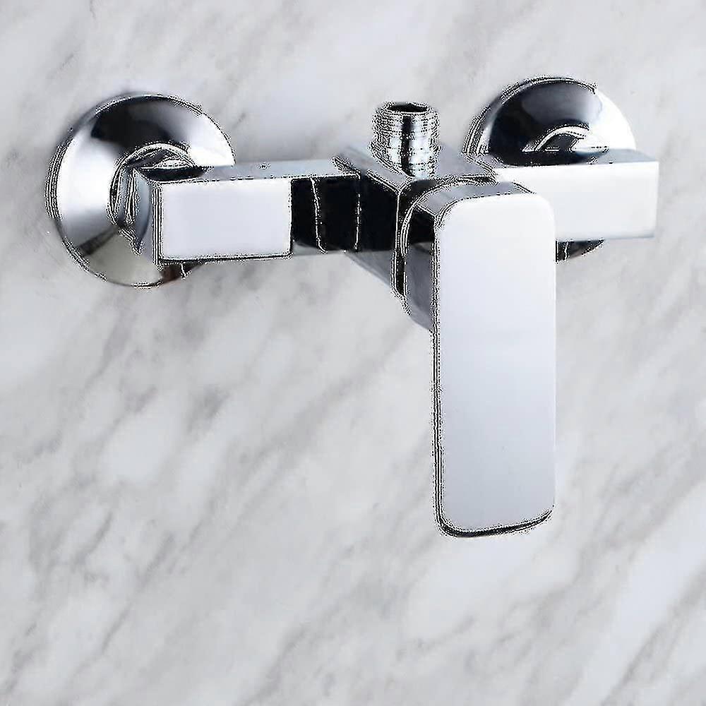 Modern Chrome Wall-mounted Shower Tap With Shower Mixer For Cold And ...