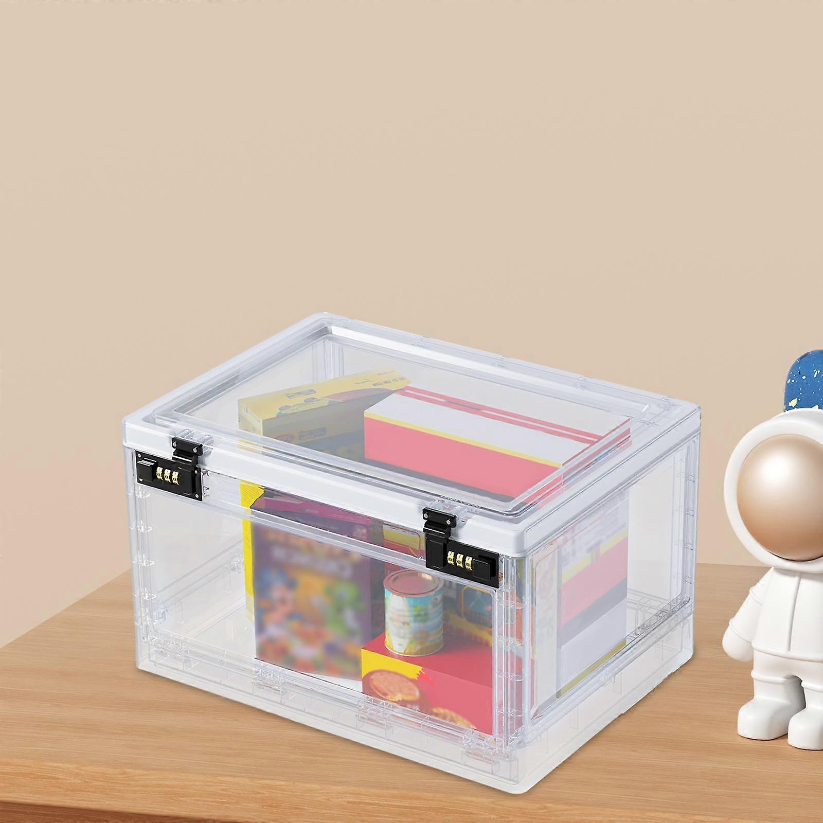 Transparent Box with Password Lock Containers Clear Lockable Storage ...