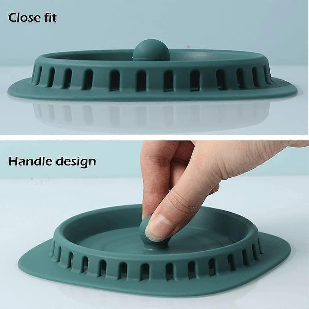 Set Of 3 Silica Gel Shower Drain Plugs - Anti-Clogging - Sink Filter ...