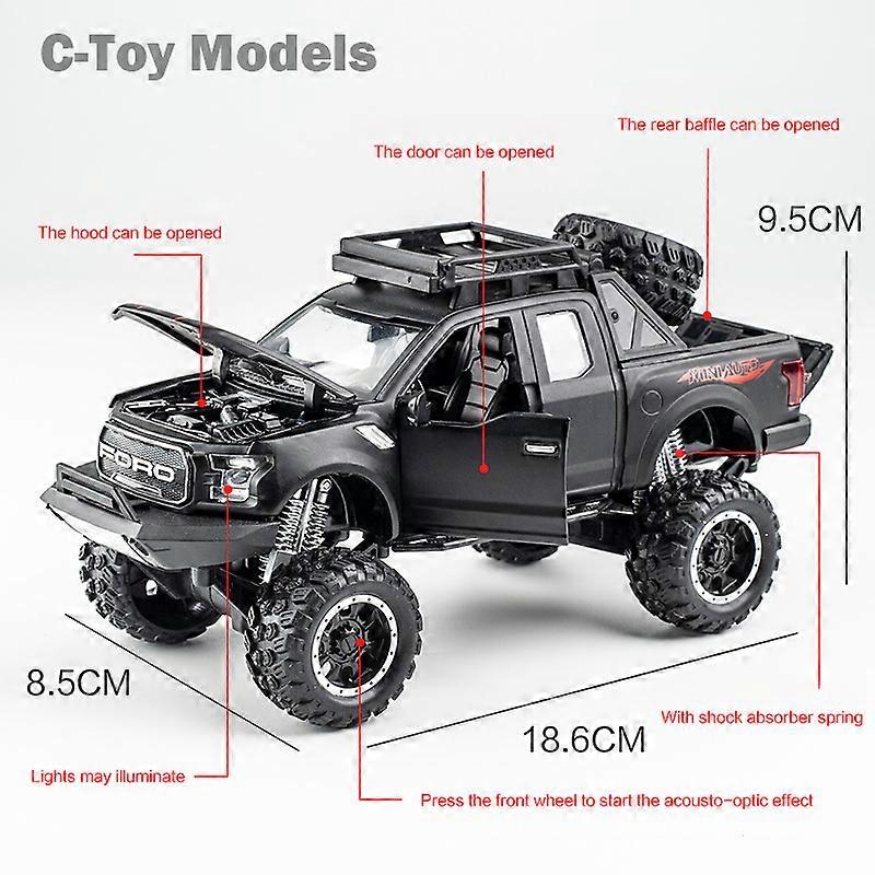 New 1:32 Ford Raptor F150 Alloy Diecast Car Model Toys Sound Light Toy ...