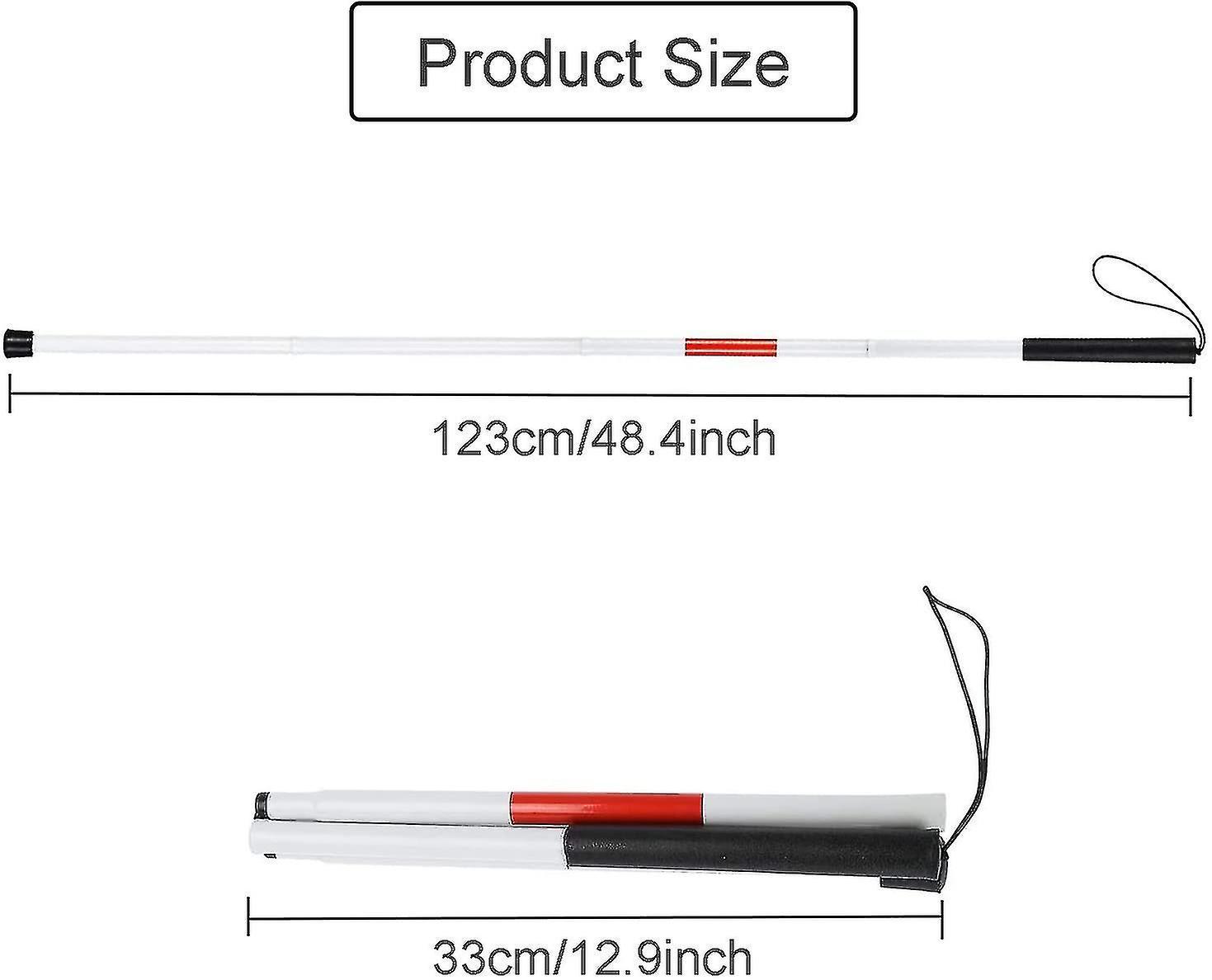 Blind Cane, White Cane, Walking Cane For The Blind, Foldable Blind Cane ...