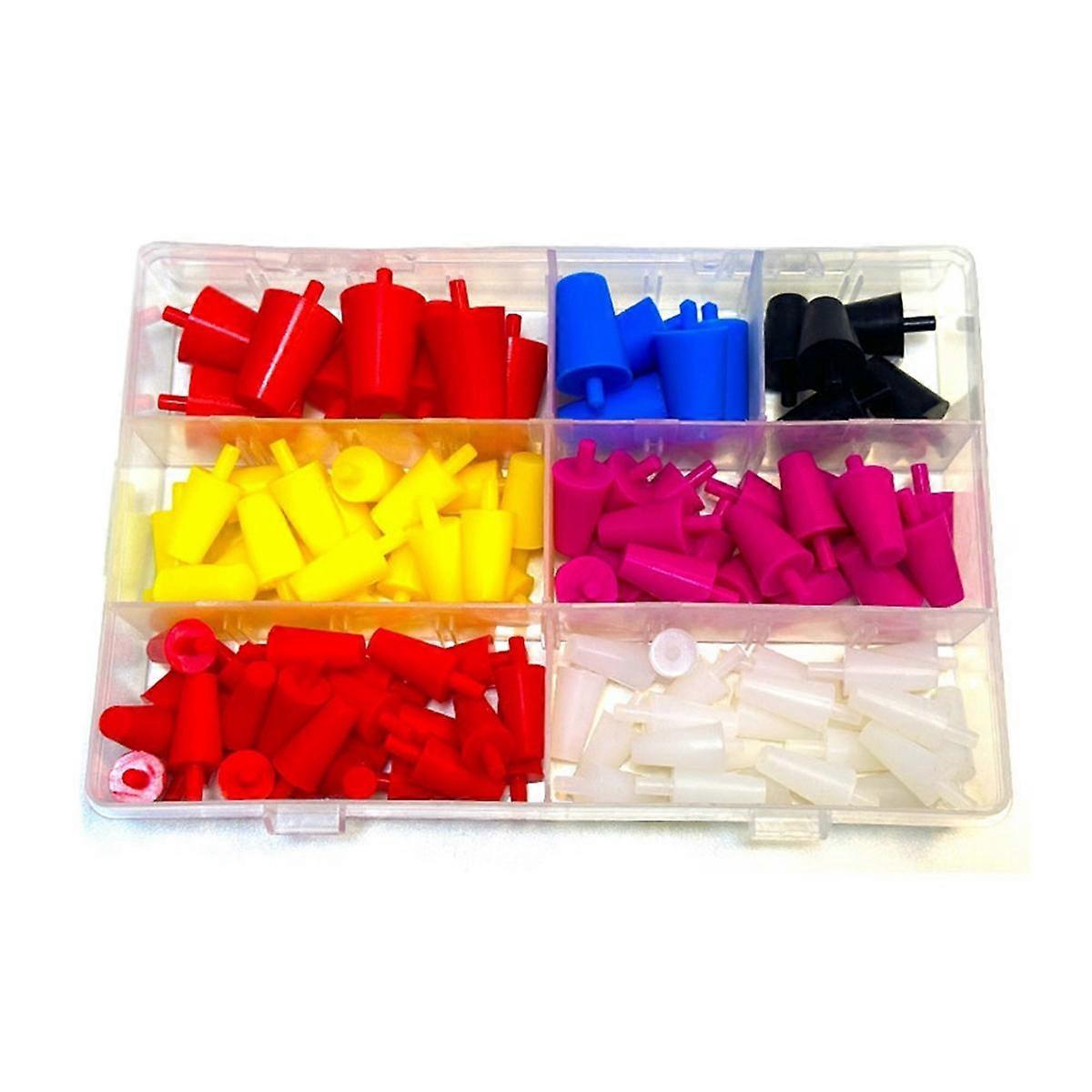 100Pcs Silicone Rubber Tapered Plug Assortment Kits for Masking Off ...