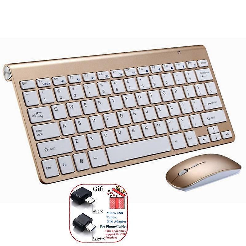 2.4G Wireless Keyboard and Mouse Combo Mini Korean Russian Spanish ...