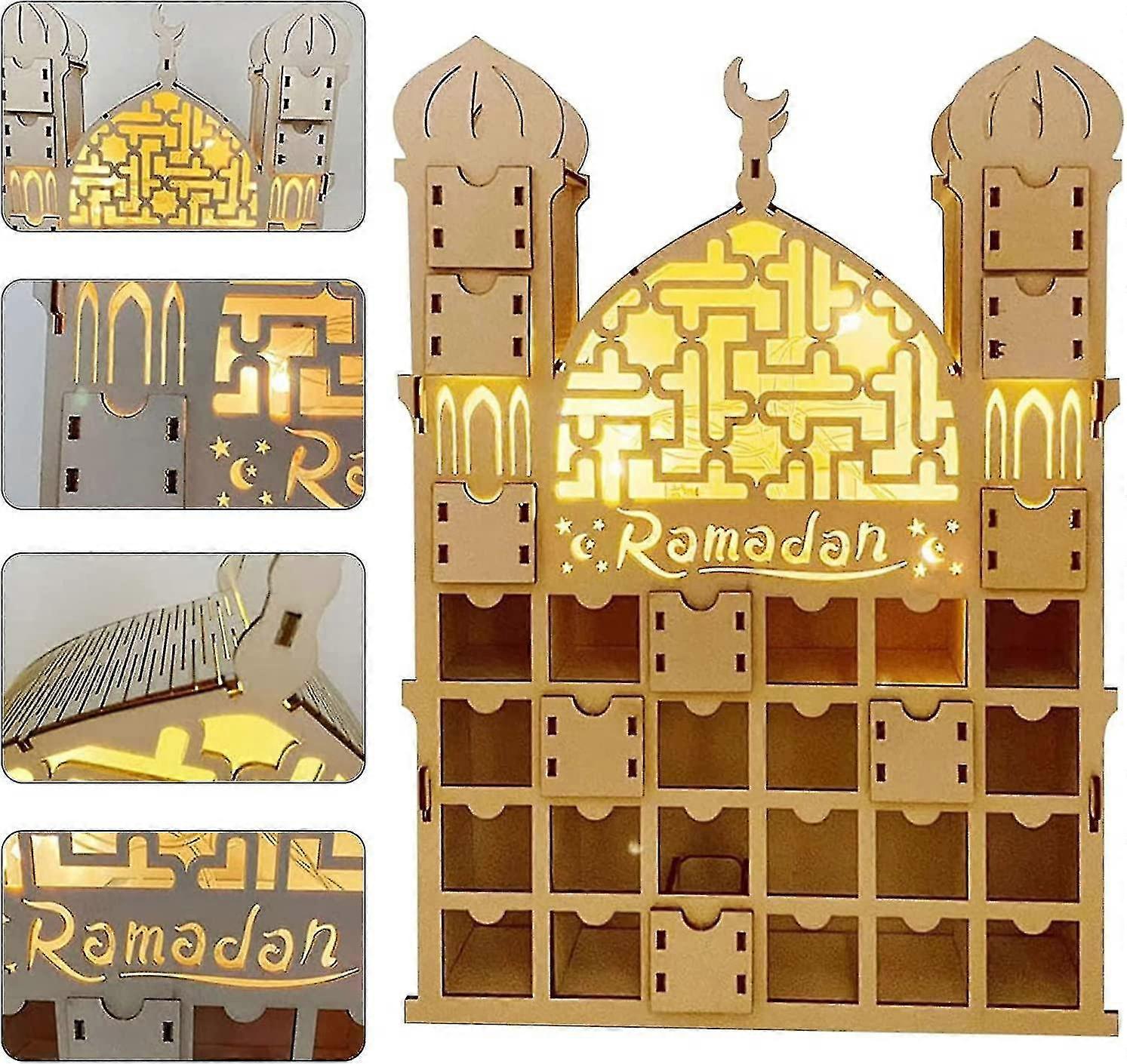 Wooden Ramadan Decorations, Eid Mubarak Advent Calendar Countdown ...